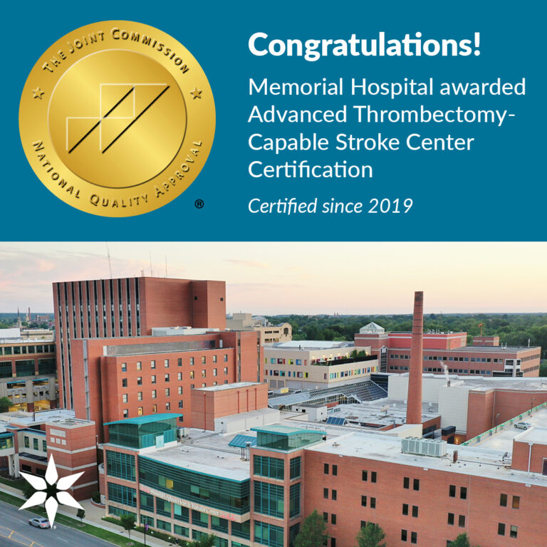 Memorial Hospital awarded Thrombectomy-Capable Stroke Center ...